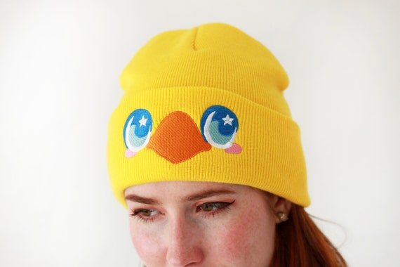 Chocobo Embroidered Beanie Hat | Etsy
