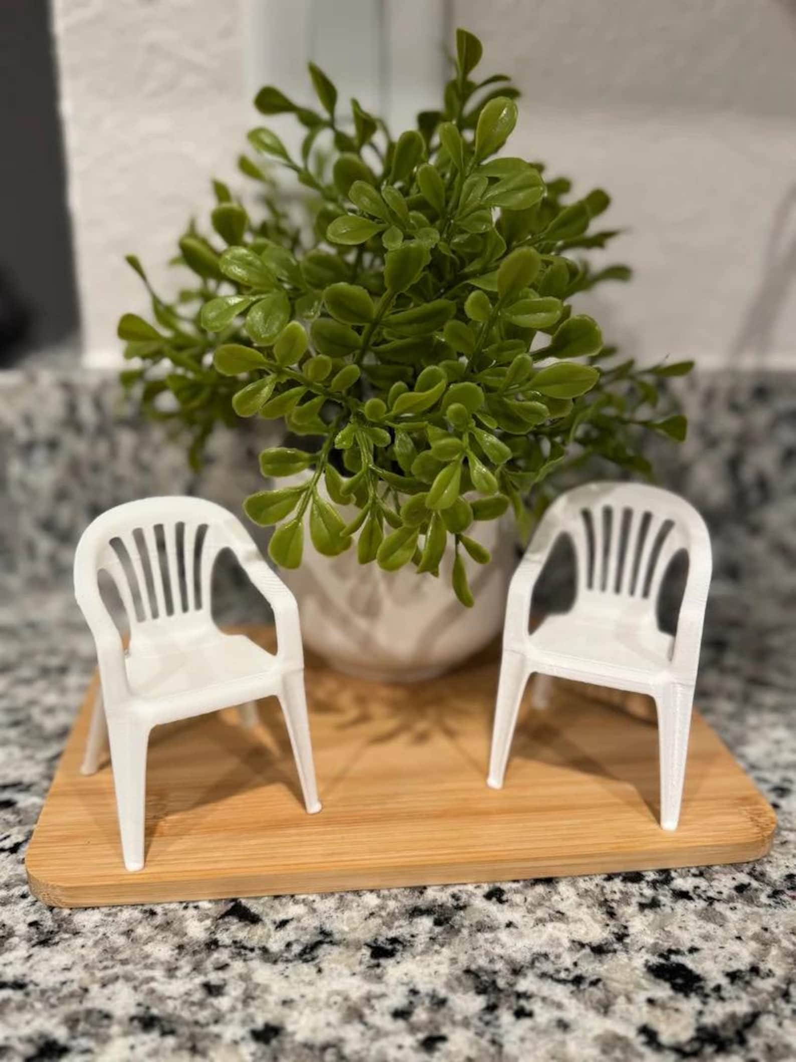 DTMF 1 Keychain of the Classic White Monobloque Chair Bad Bunny Album ...