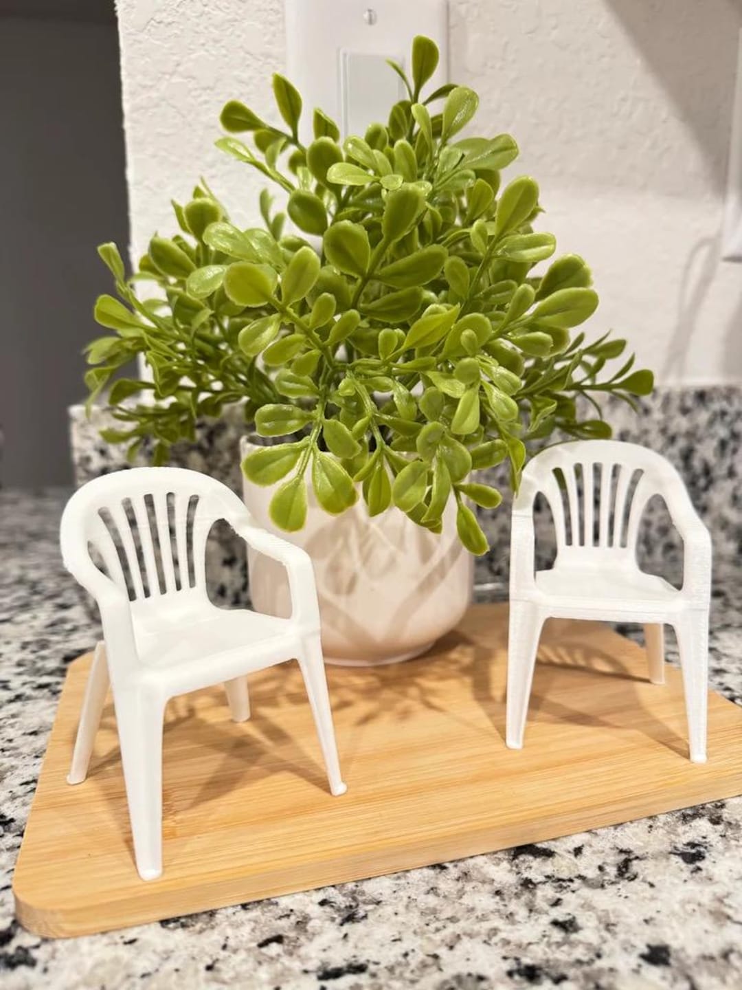 DTMF 1 Keychain of the Classic White Monobloque Chair Bad Bunny Album ...