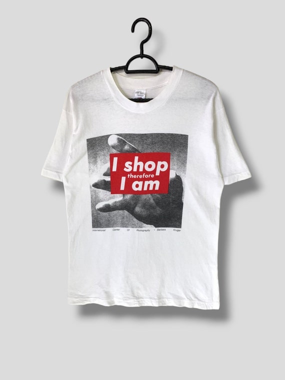 Rare Vintage 90s Barbara Kruger I Shop Therefore I Am Rare Vintage 90s Barbara Kruger I Shop Therefore I Am