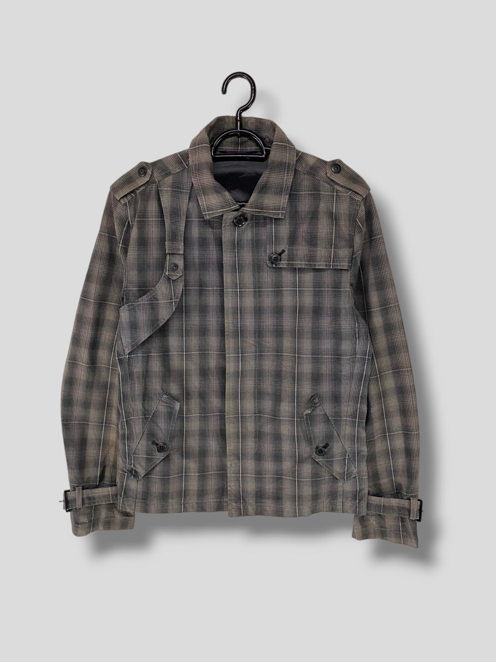 Vintage Custom Culture Plaid Jacket Japanese Brand Punk Casual Outfits ...