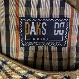 Vintage Daks London Plaid Check Lined Trench Coat British Designer ...