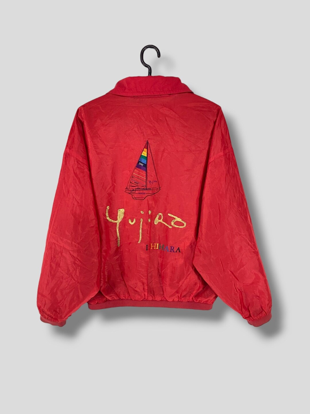 Vintage Yujiro Ishihara Sailboat Embroidered Logo Reversible Jacket ...