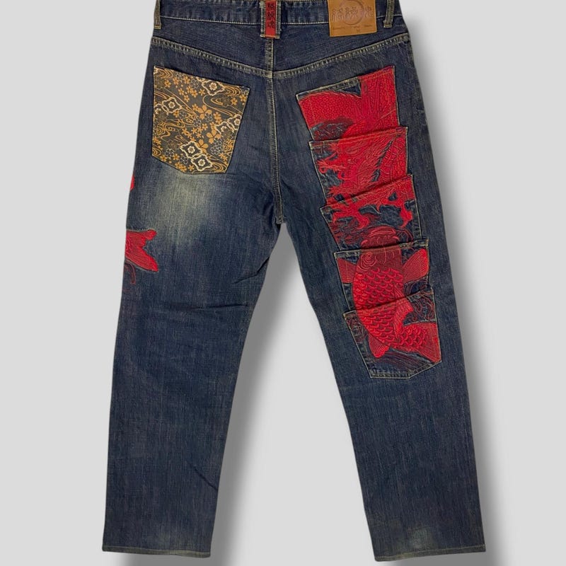 Embroidered Men Jeans - Etsy