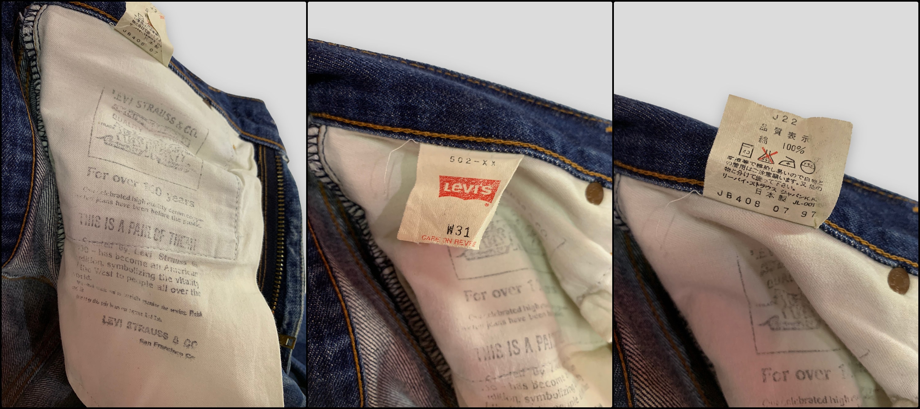 Vintage Levis 502 Big E LVC Selvedge Jeans Levis Vintage Clothing Levis ...
