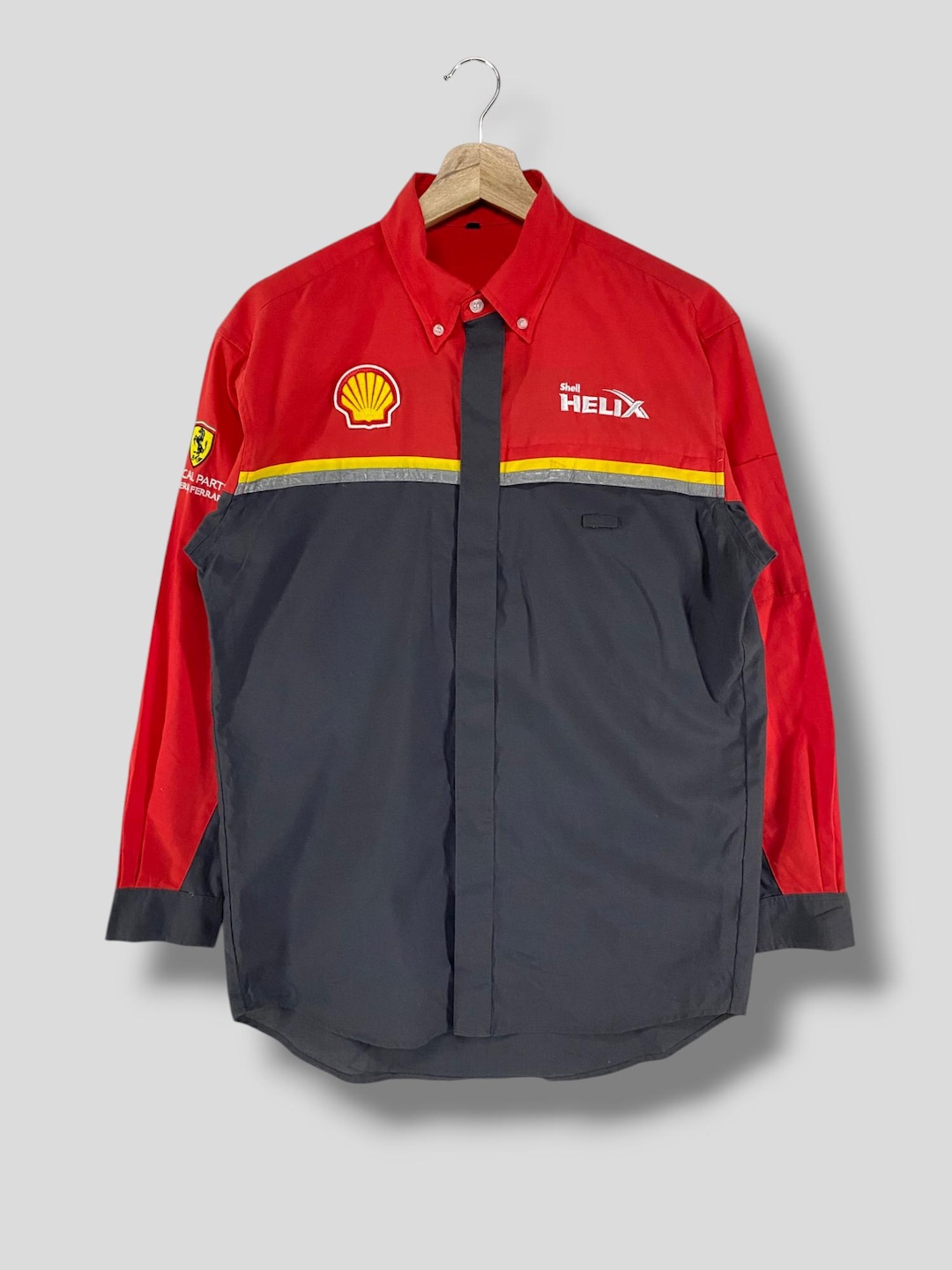 Vintage Scuderia Ferrari Shell Helix Button Down Shirt Motorsport ...