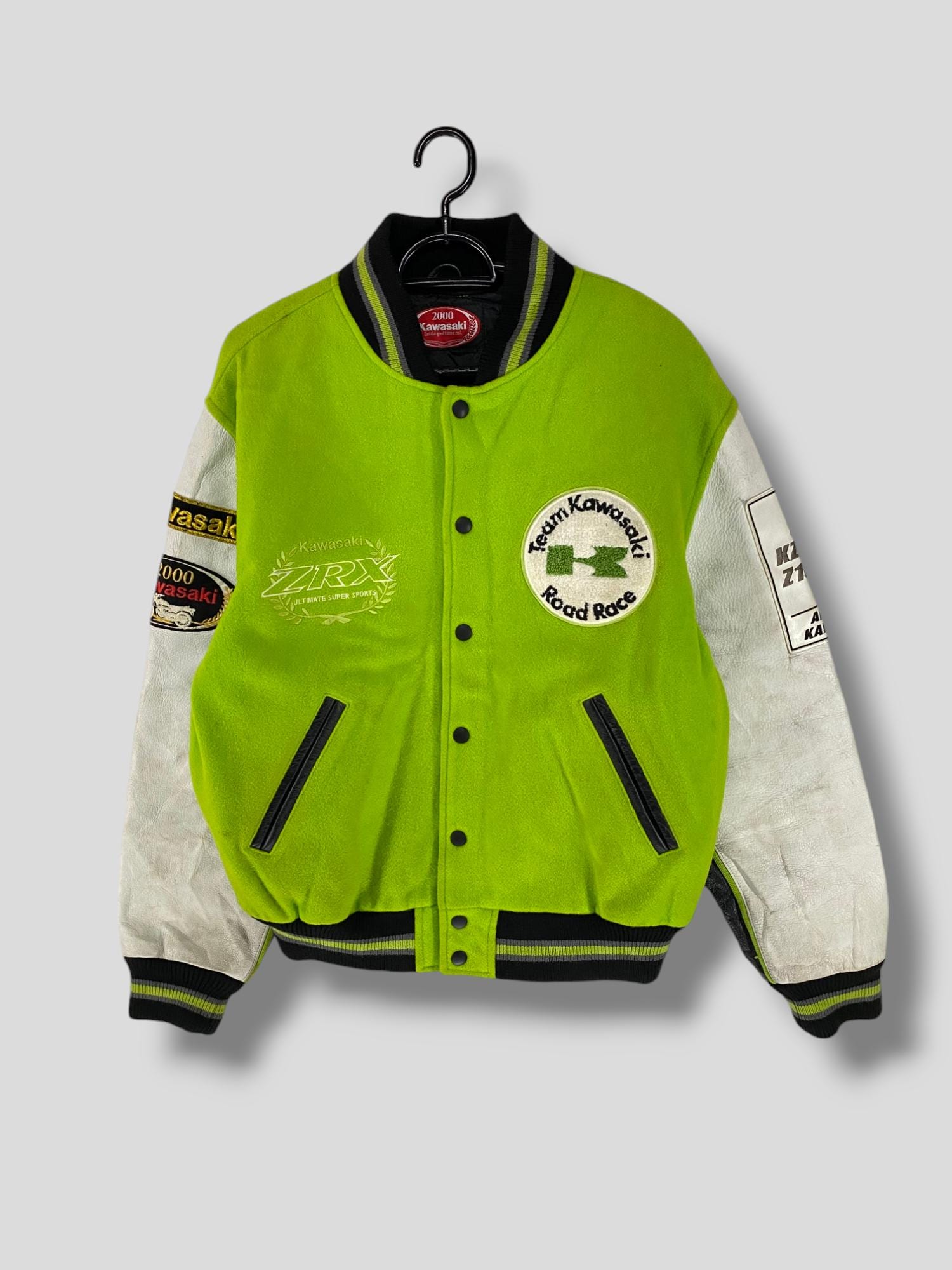 Vintage Kawasaki ZRX Wool Leather Varsity Jacket Japanese Vintage Kawasaki ZRX Wool Leather Varsity Jacket Japanese