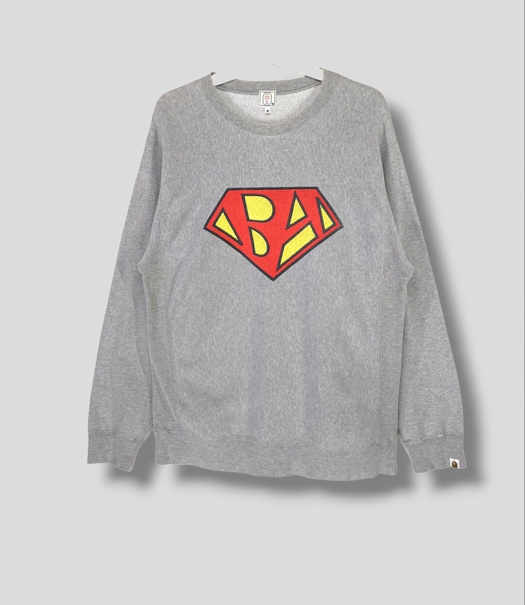 Vintage Bathing ape bape superman logo pullover marca japonesa para ...