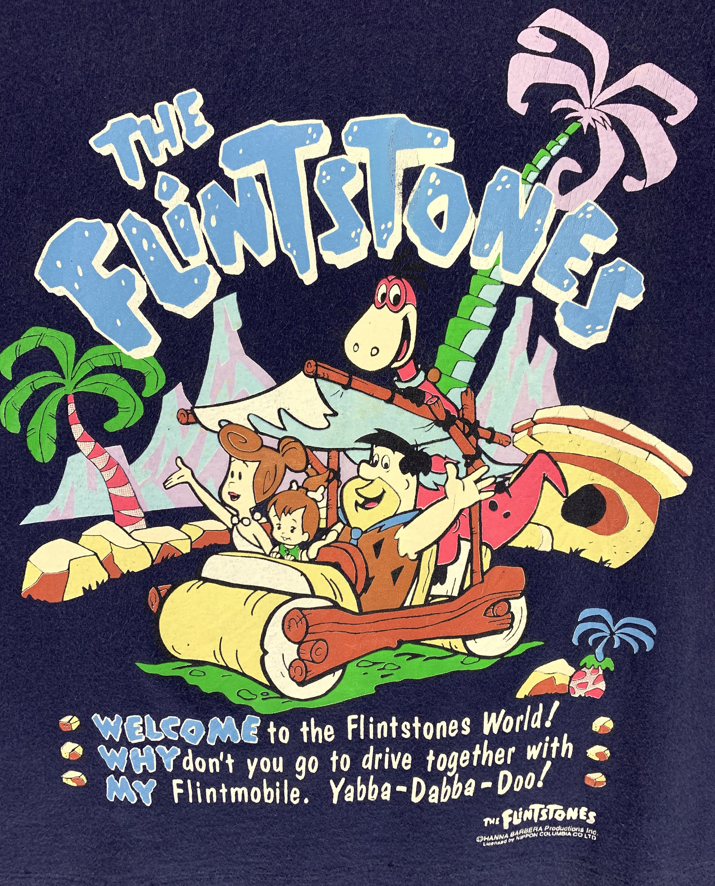 Vintage 80s the Flintstones Yabba Dabba Doo Tshirt American Animated ...