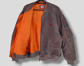 Vintage Converse MA-1 Bomber Jacket Streetwear Military Vintage Converse MA-1 Bomber Jacket Streetwear Military