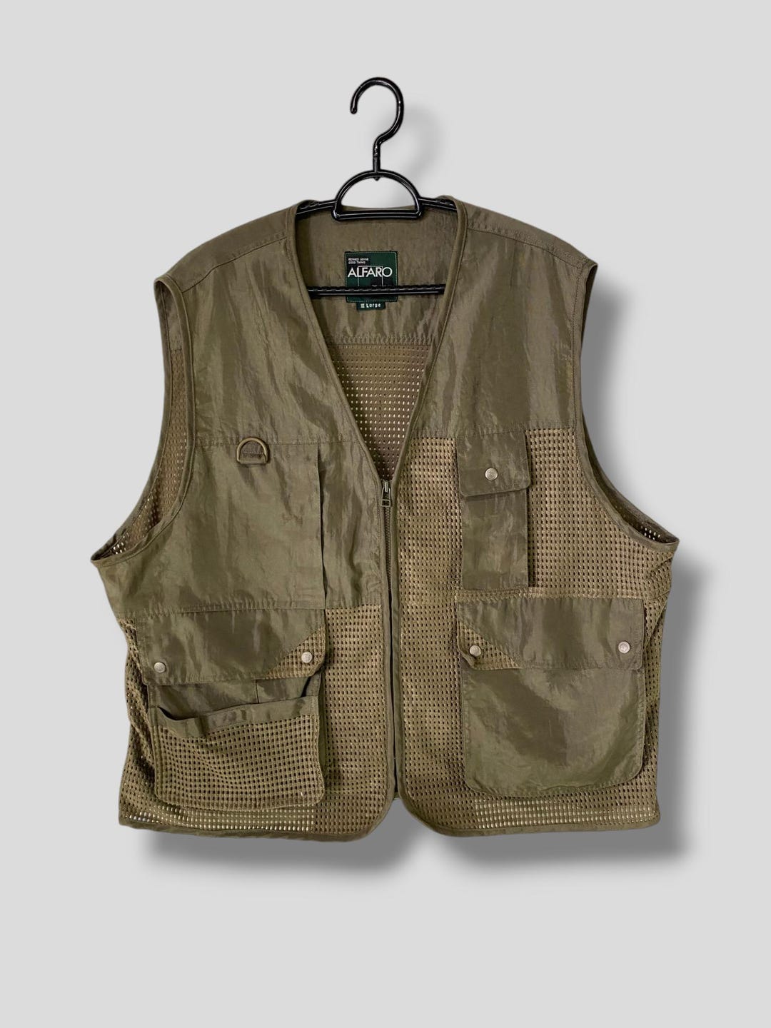Vintage Alfaro Multi Pocket Tactical Utility Vest Outdoor Streetwear ...