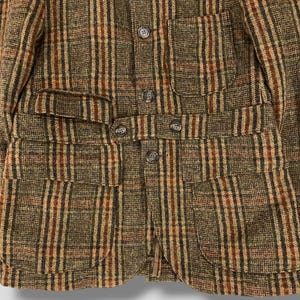 Vintage Engineered Garment Plaid Tweed Wool Norfolk Jacket Designer ...