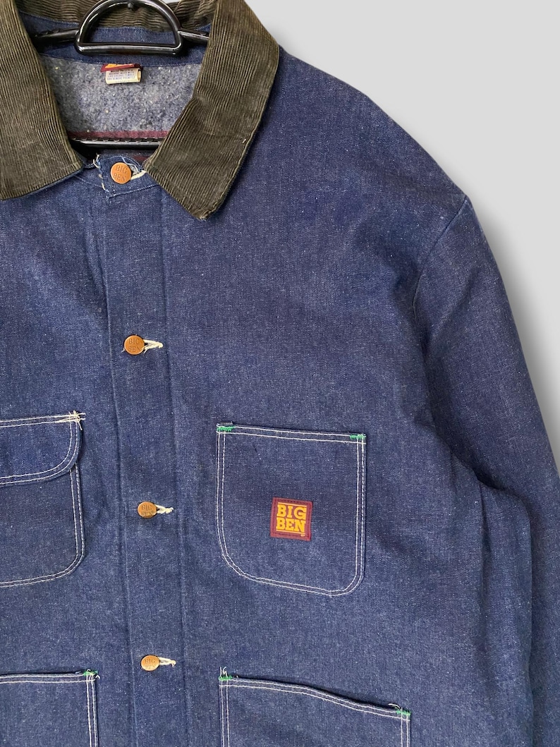 Vintage Big Ben Deadstock Blanket Lined Denim Chore Jacket Workwear ...