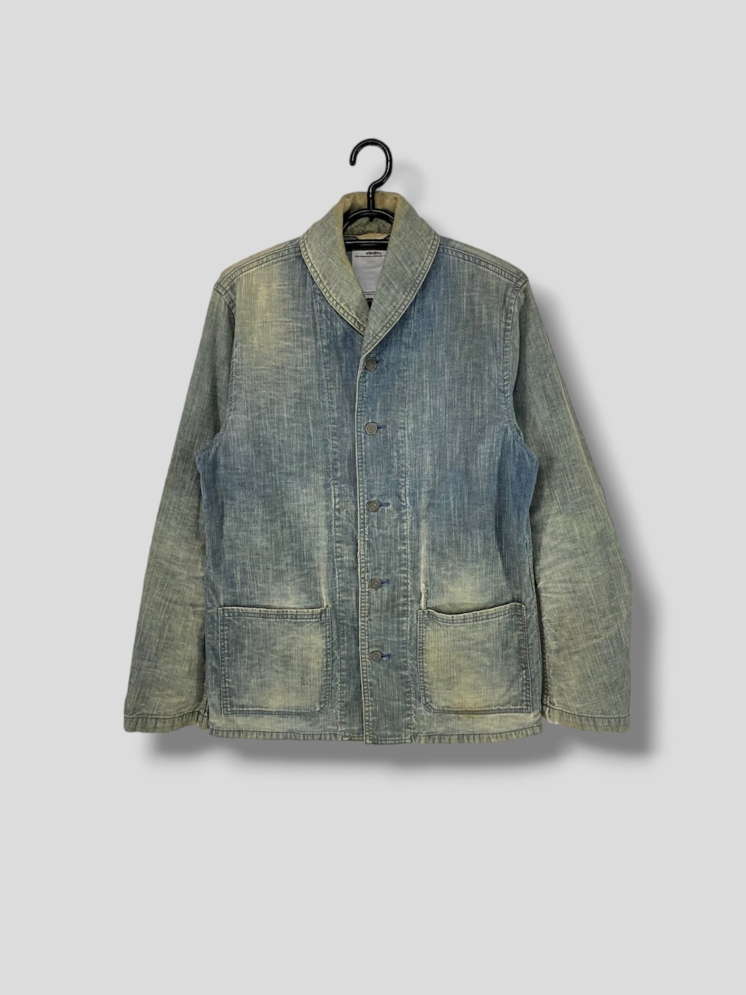 Visvim Shawl Collar Distressed Chore Jacket Workwear Utility USN ...
