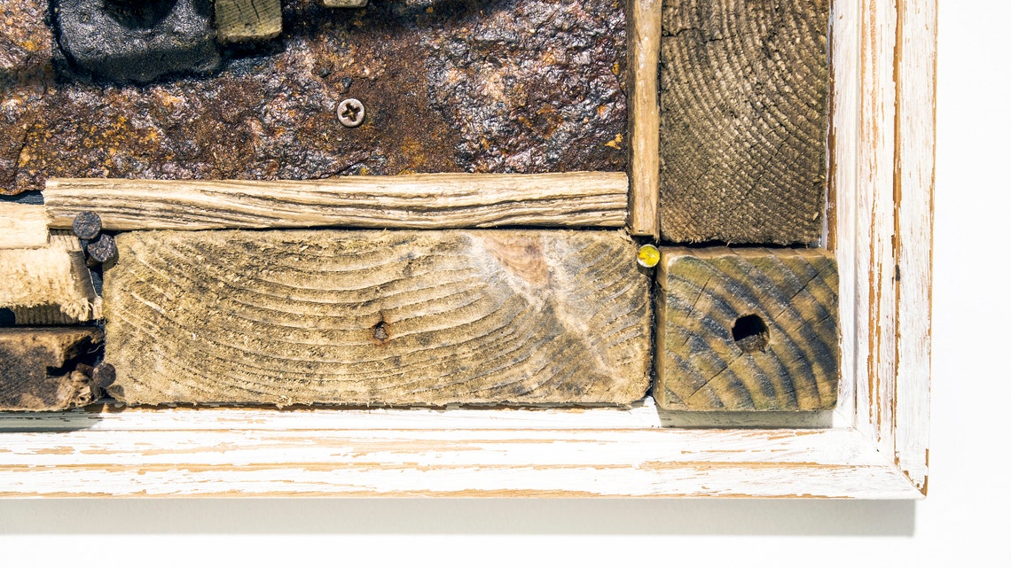 Rustic Wood Mosaic / Accumulation Wall Sculpture / Wall Decor / Rustic ...