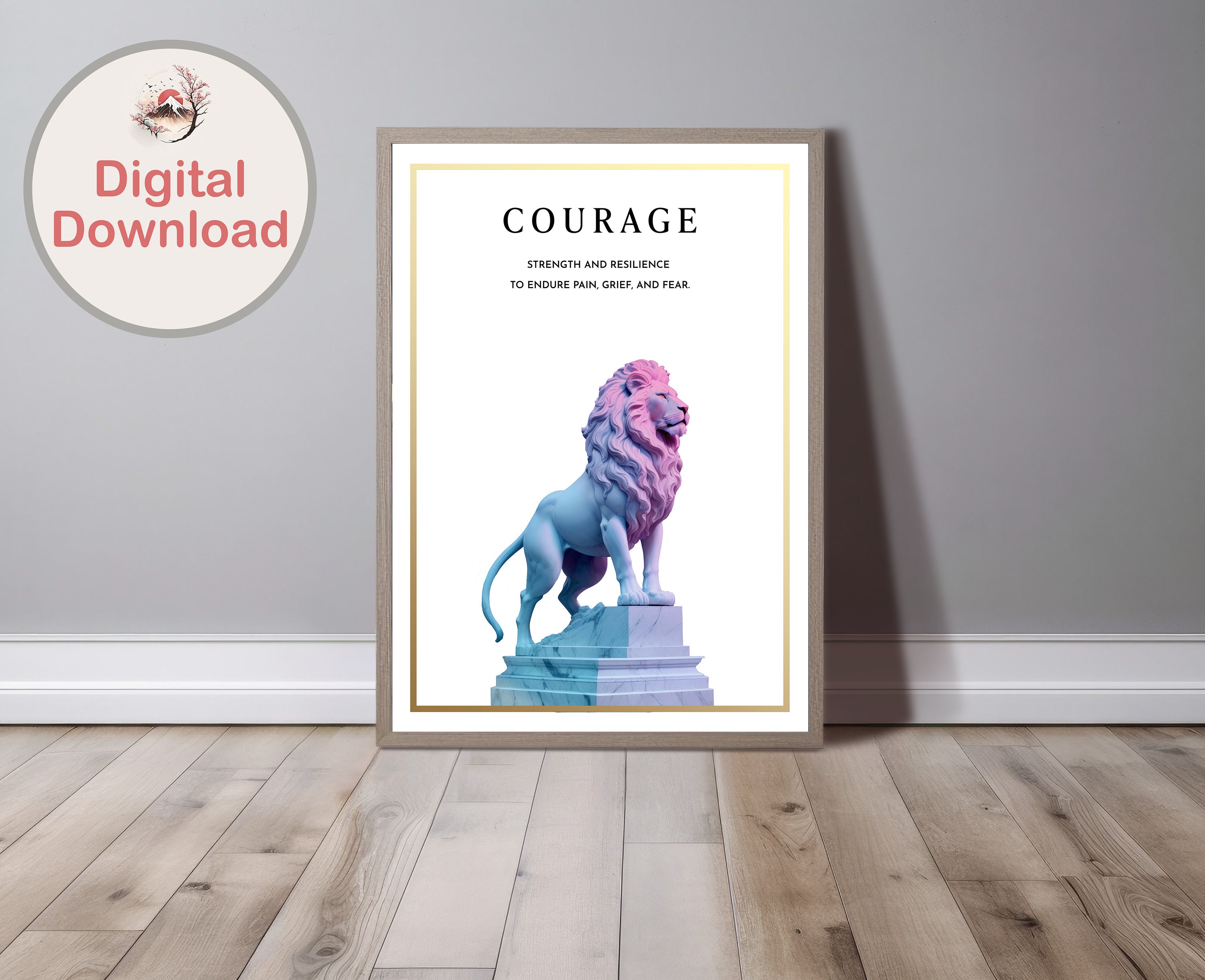 The Stoic Virtues Digital Wall Art Prints PDF Files Marble - Etsy