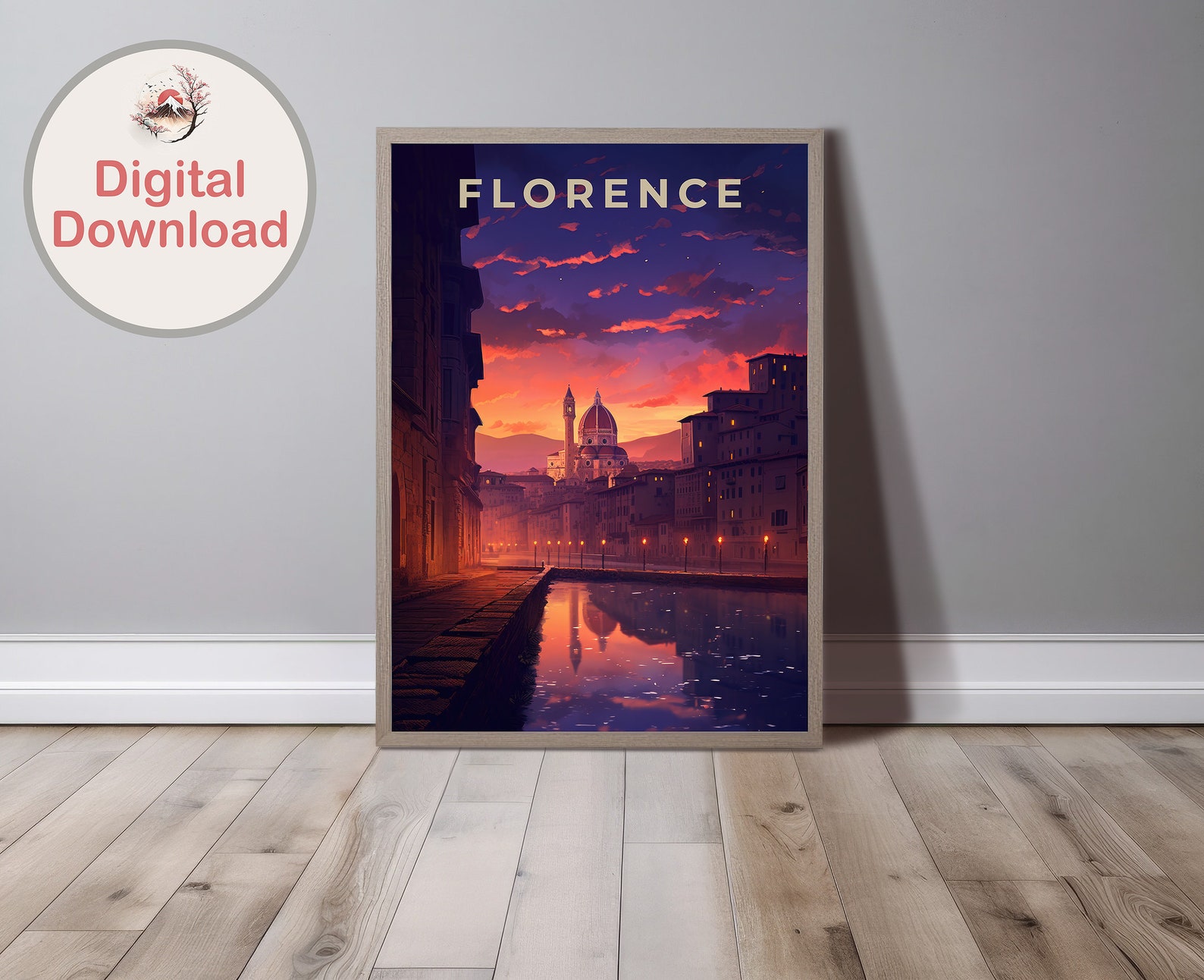 Discover the Magic of Florence at Night: Digital Wall Art - Etsy