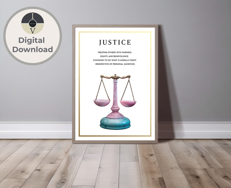 The Stoic Virtues Digital Wall Art Prints - PDF Files, Marble Design ...