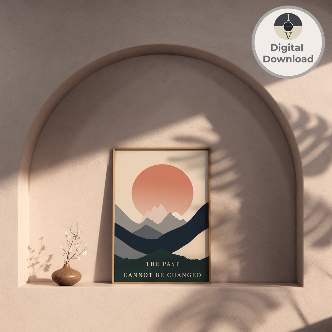 Stoic Wisdom: the Past Can't Changed Wall Poster Print - Inspirational ...