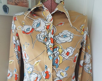 Polyester Button Up - Etsy