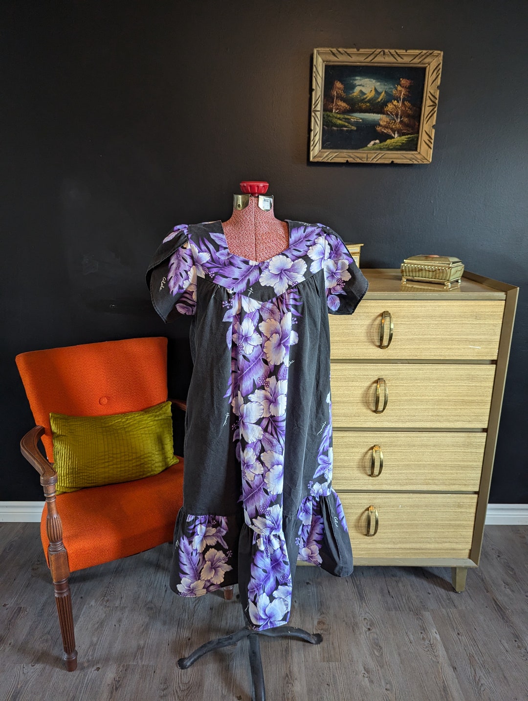 Vintage 1980s Kalena Fashions of Hawaii Dress - Approx - S/M - 40 ...