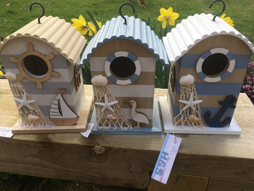 Birdhouses Nautical Bird House Seagull Boat Anchor Bird Boxes - Etsy UK