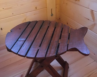 Unusual Folding Rustic Fish Table Blue Grey White Shabby Chic - Etsy UK