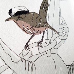 Wren Print Wren Design Bird Print WRNS Print Wall Art - Etsy