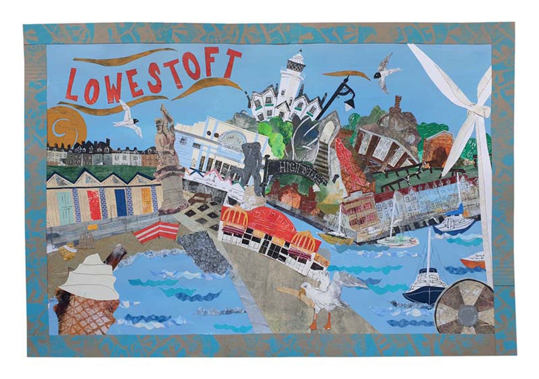 Lowestoft Art Print From an Original Collage Artwork by Tracy Evans - Etsy