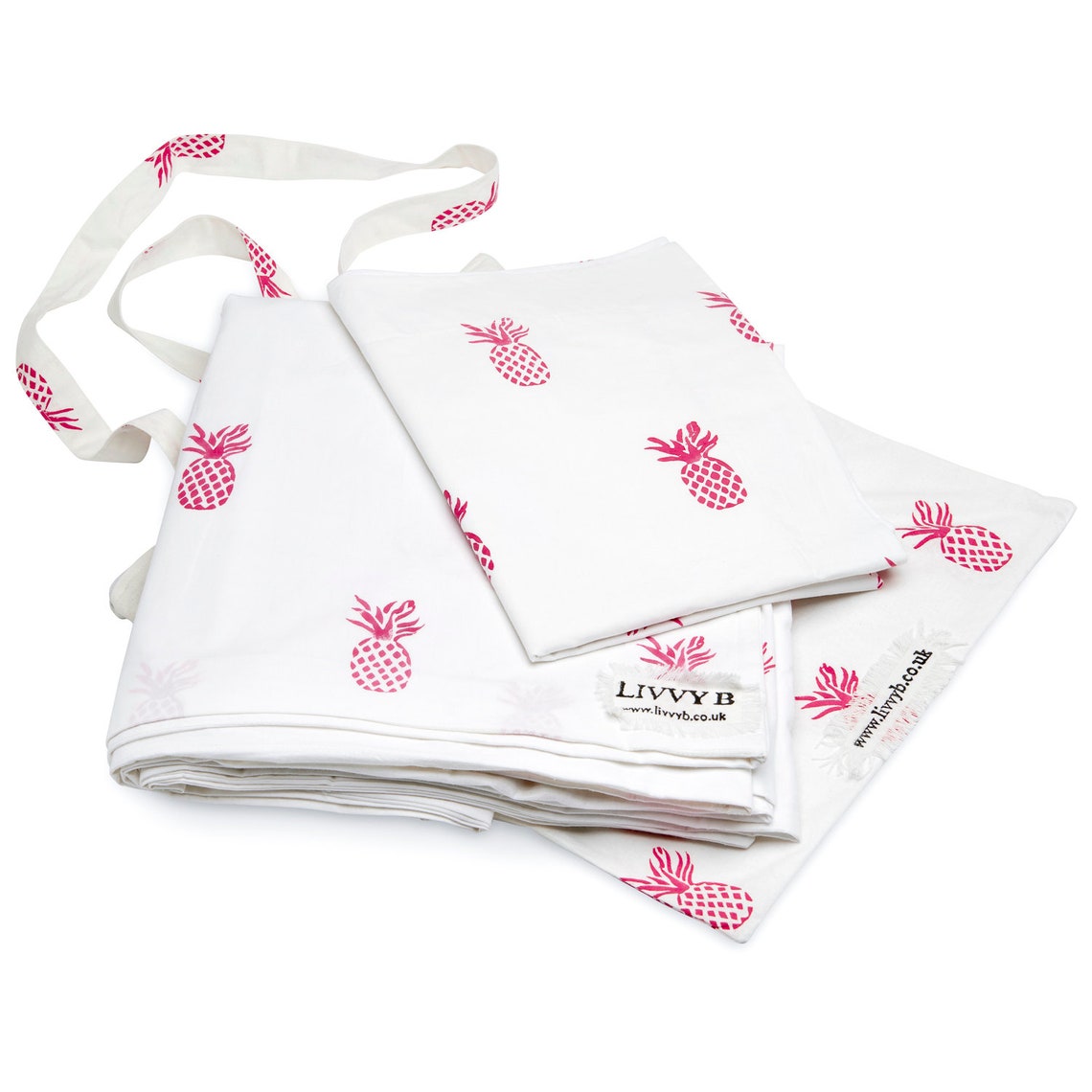 Hot Pink Pineapple Bedding Sets - Etsy