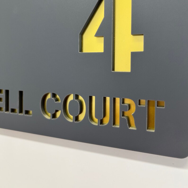 Modern House Sign Address Plaque Modern Front Door Sign - Etsy UK