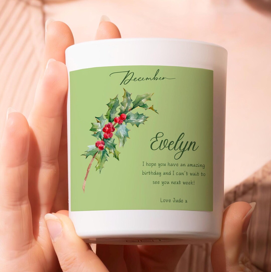 Happy Birthday Flower Candle With Personalised Message for Flower of ...