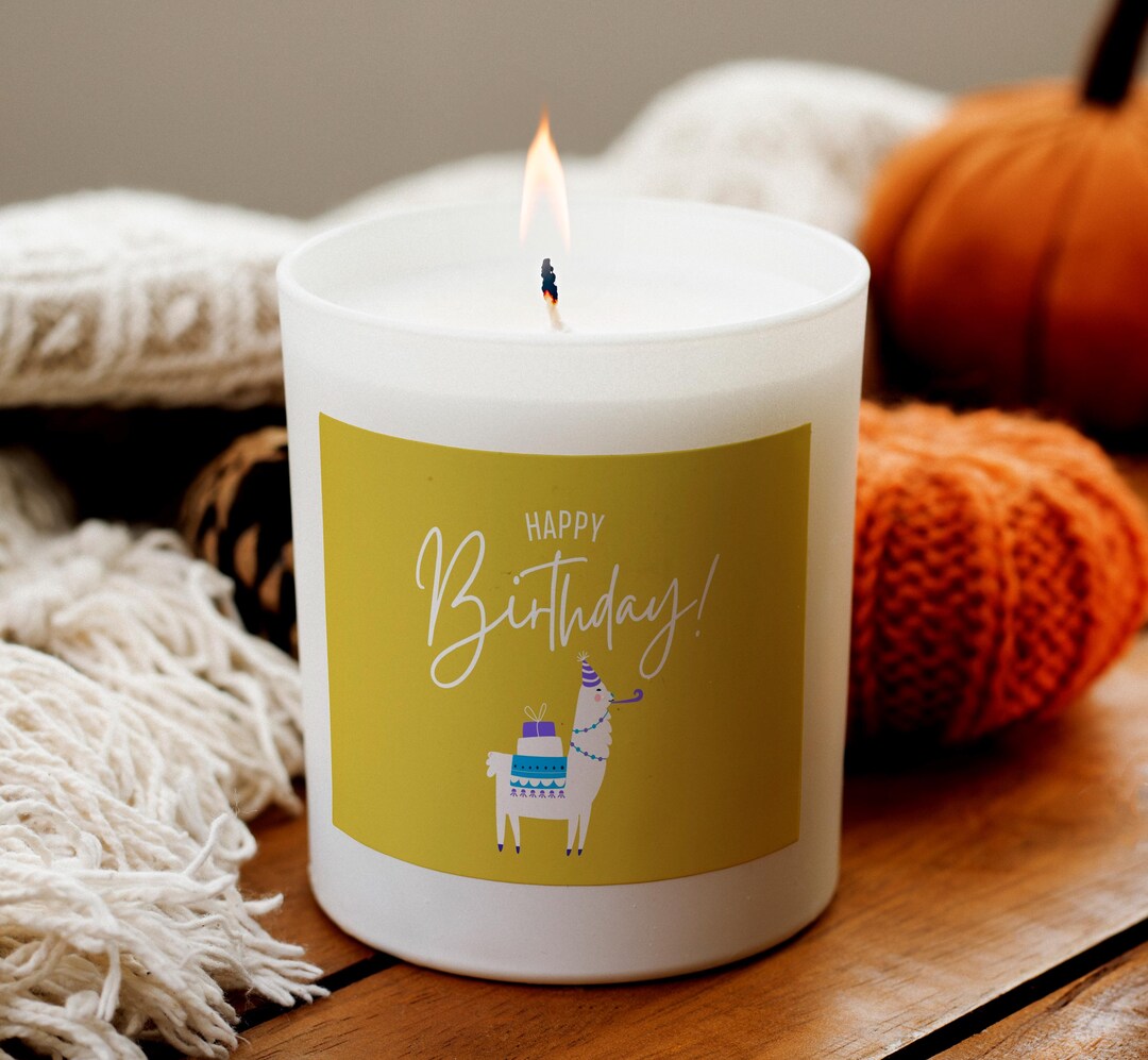 Happy Birthday Llama Ewe Candles Candle Present Happy Birthday Party ...