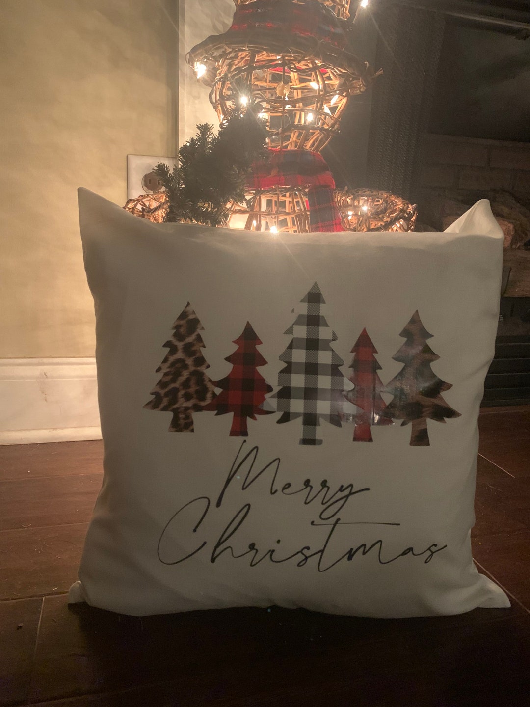 Merry Christmas/ Feliz Navidad Pillow Covers - Etsy
