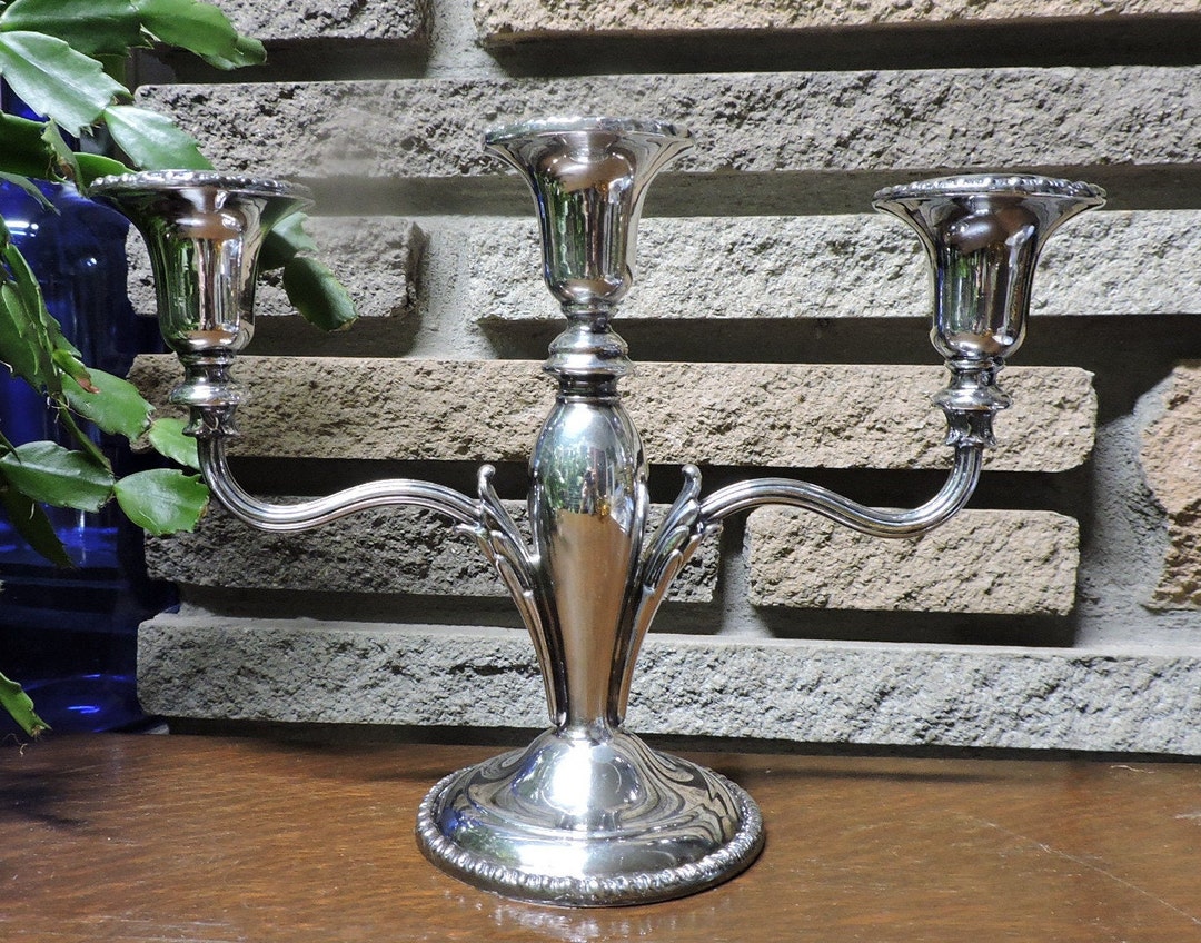 Vintage Coronet Silver Plate 3 Triple Candelabra Candle Candlestick Holder - Etsy