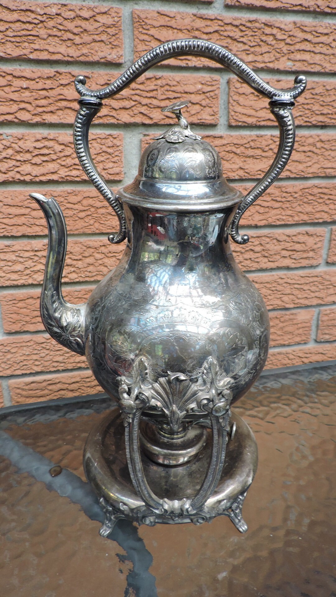 Vintage Silver Walker & Hall Sheffield Pot With Warmer Stand Silver ...