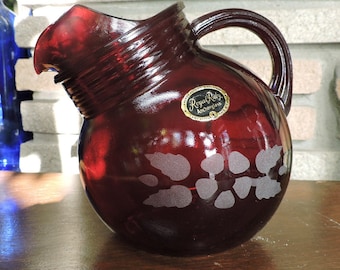 Royal Ruby Pitcher - Etsy