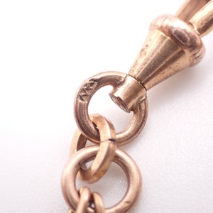 Antique 18ct Rolled Rose Gold Very Long Chatelaine Muff Guard Watch ...