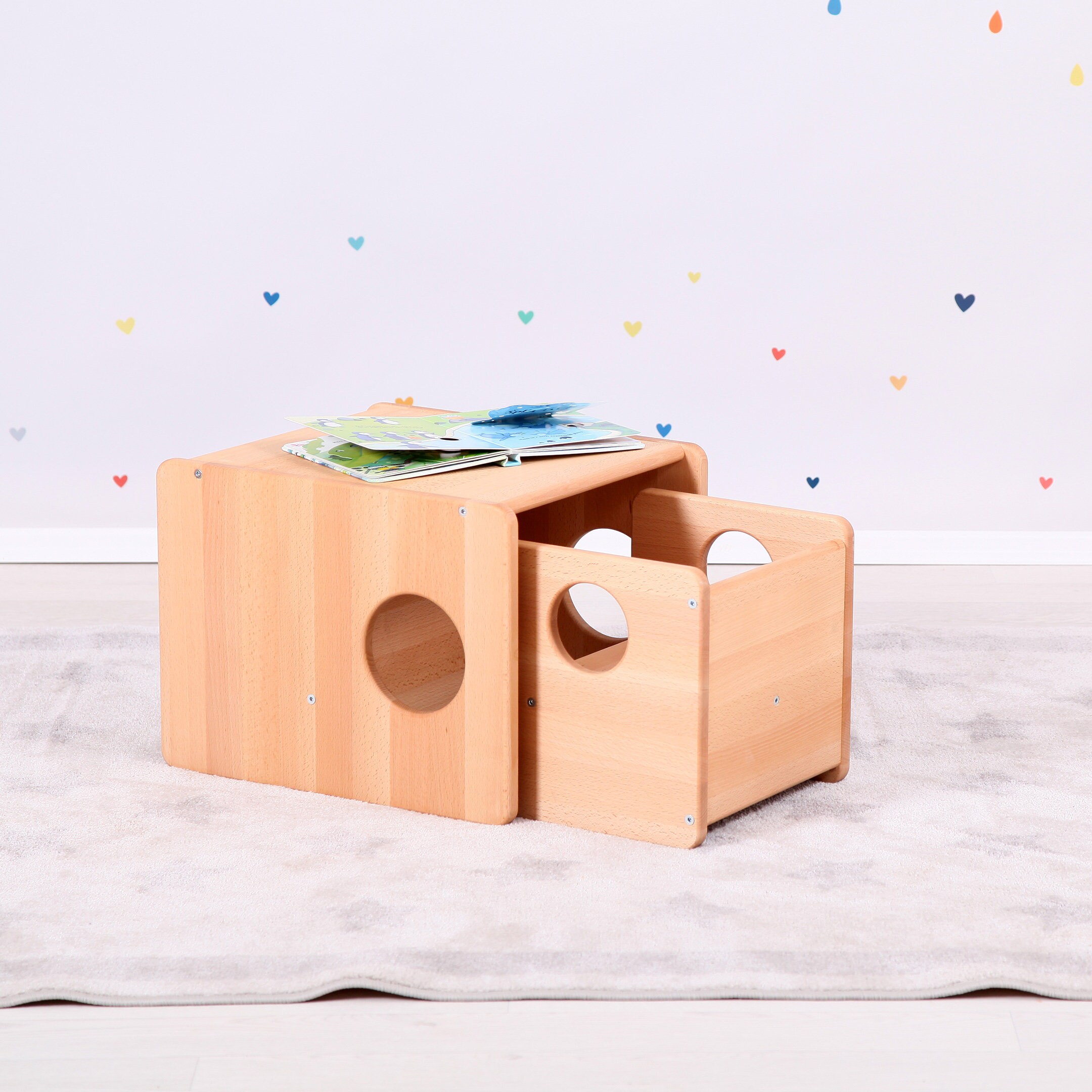 Montessori Cube Chairs First Chair and Table FULL SOLID - Etsy