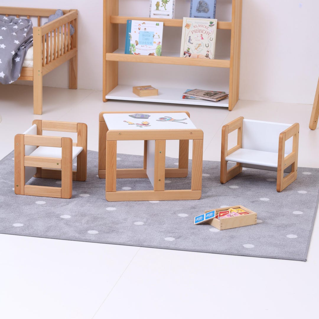 Montessori First Chair and Table CUBIE - Open Cube Chairs - the ...