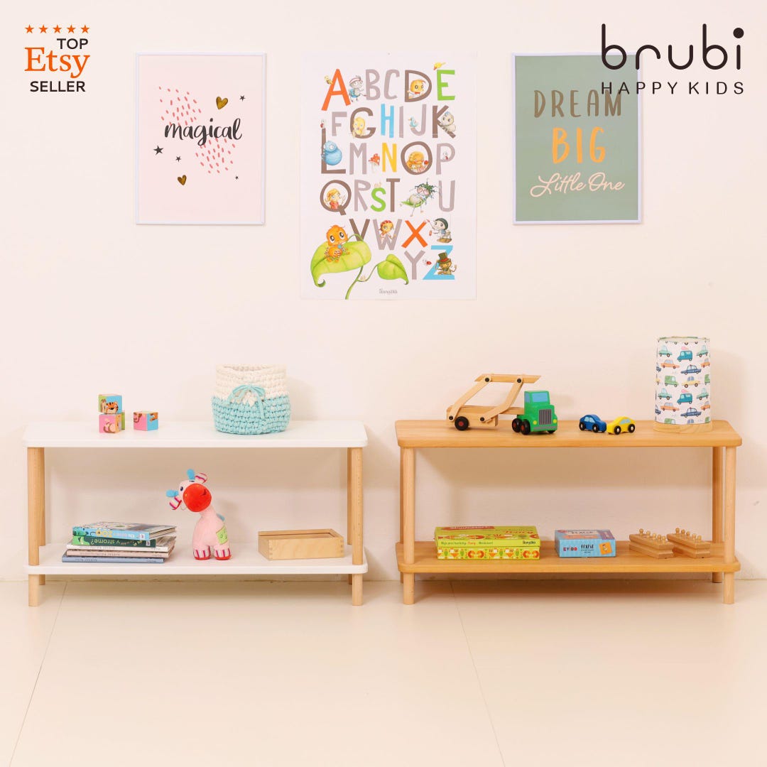 Étagère BRUBI 3 / Étagères pour chambre de bébé / Étagère pour jouets ...