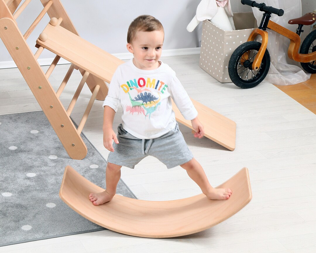 Rocking Board Oiled/ Balance Board / Curvy Board / Rocker ... Rocking Board Oiled/ Balance Board / Curvy Board / Rocker ...