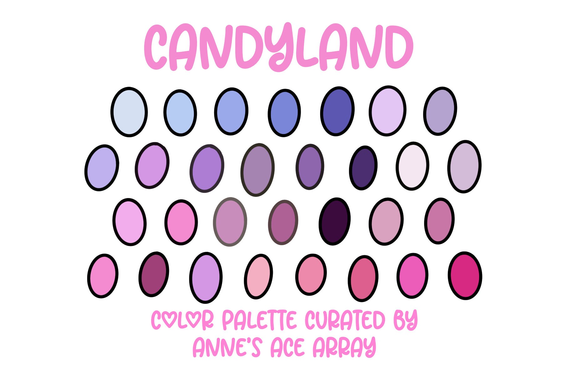 Candyland Color Palette for Procreate - Etsy