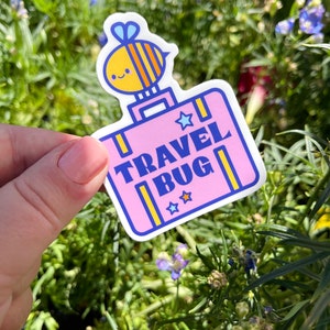 Travel Bug Sticker // Vinyl Die-cut Sticker // Waterproof Sticker ...