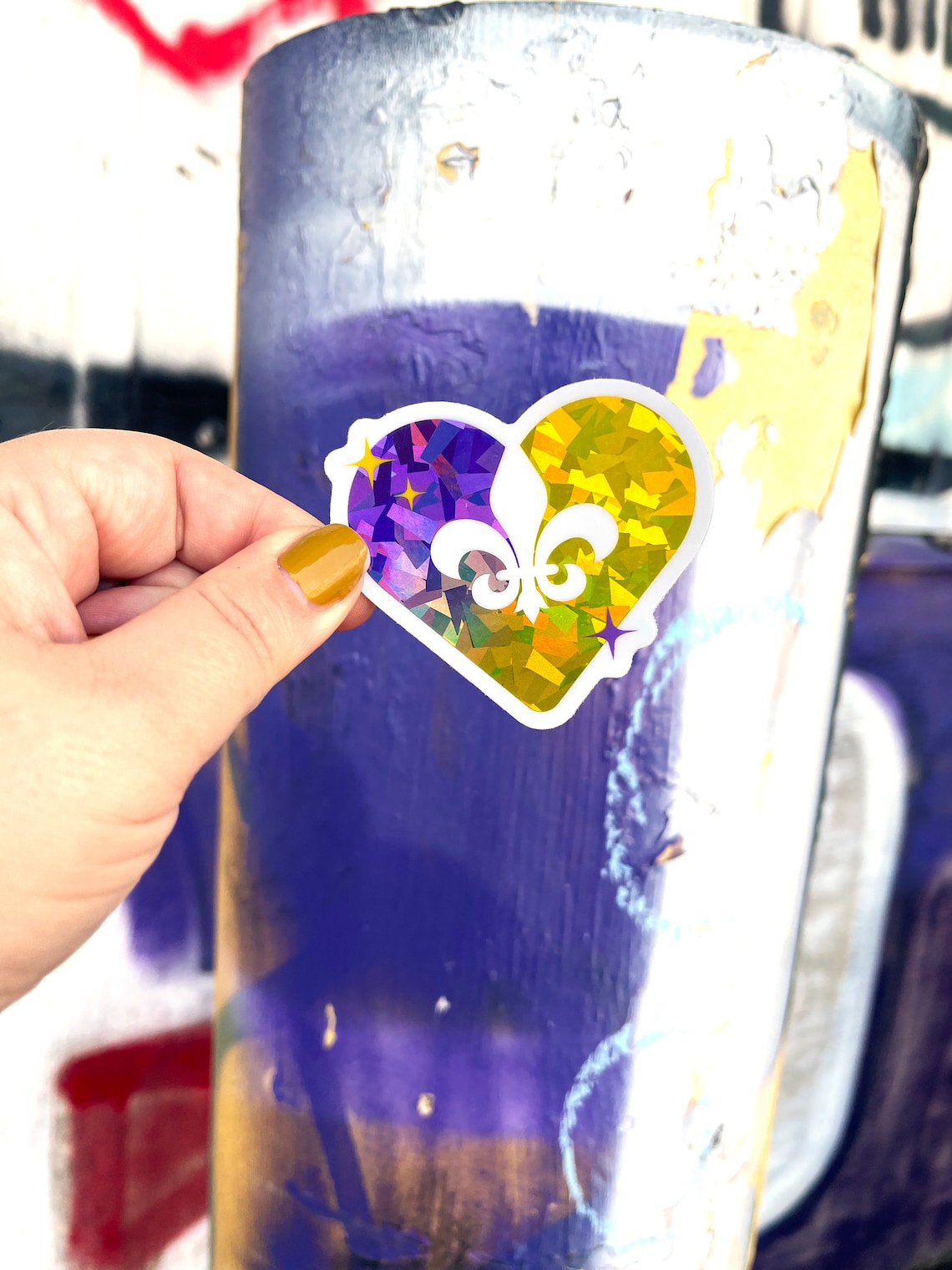 New Orleans Heart Sticker // Vinyl Die-cut Sticker // Scrapbook Sticker ...