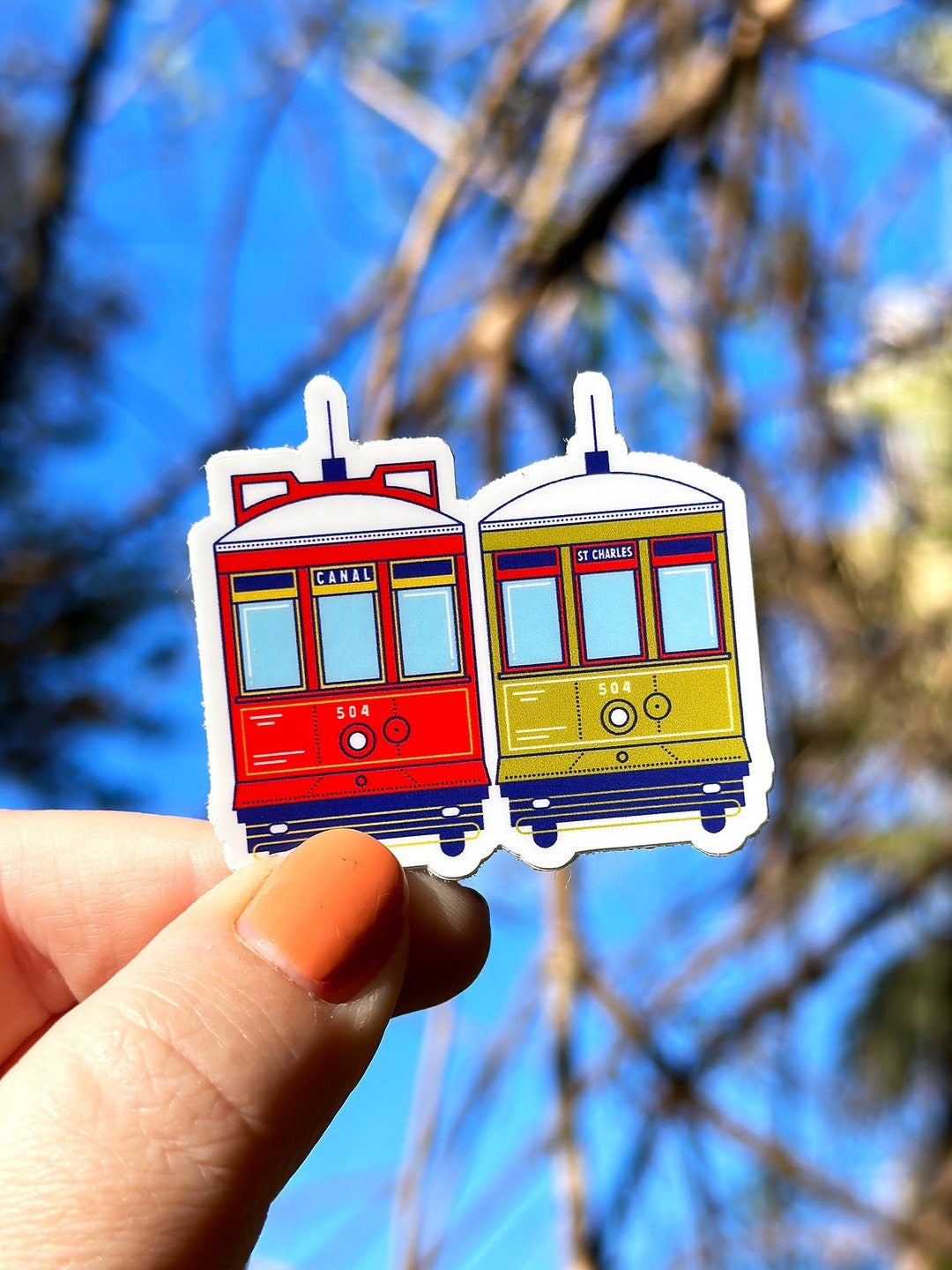 New Orleans Streetcars Sticker // St. Charles // Canal Street // Vinyl ...
