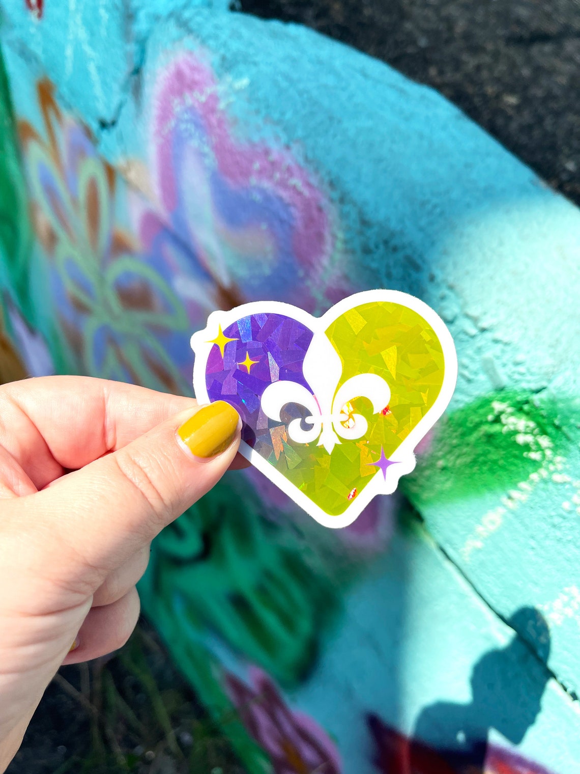 New Orleans Heart Sticker // Vinyl Die-cut Sticker // Scrapbook Sticker ...