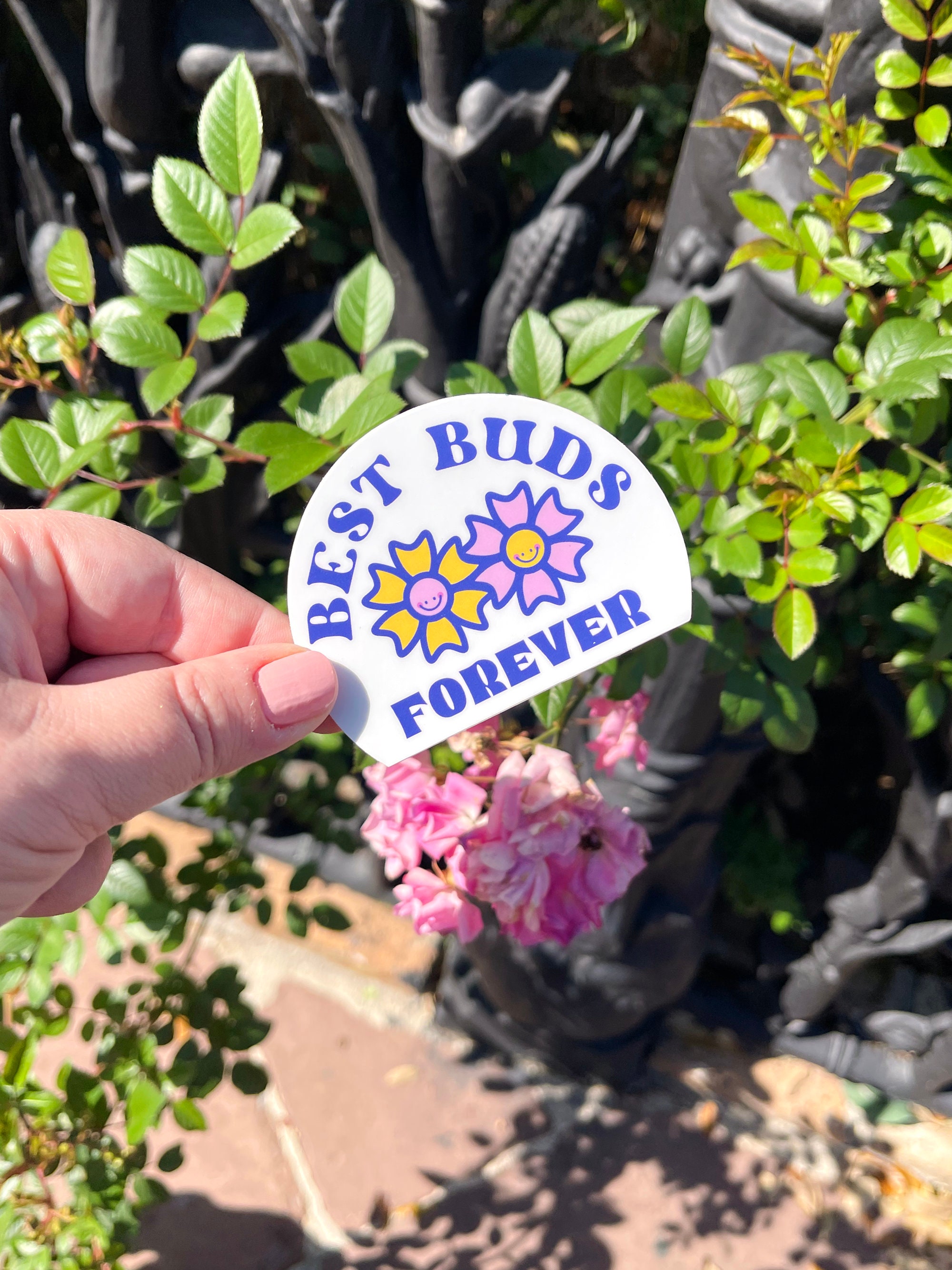 Best Buds Forever Sticker // Vinyl Die-cut Sticker // Scrapbook Sticker ...