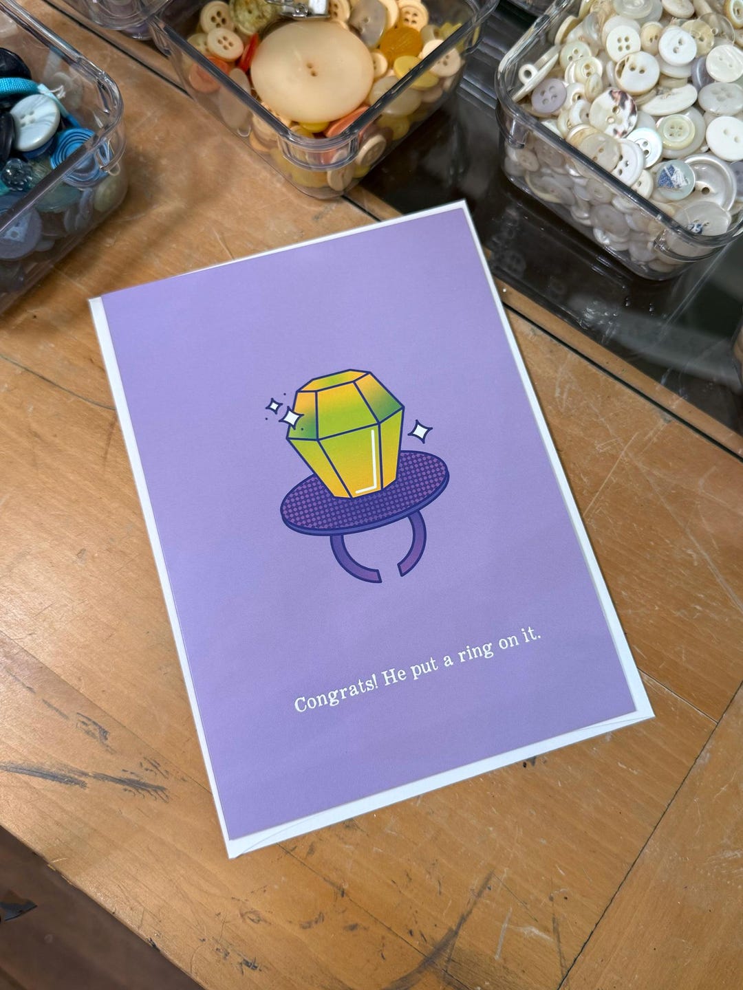 Ring Pop Engagement Card, 90s Retro Design - Etsy