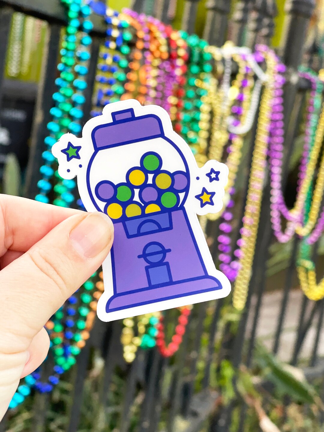 Gumball Machine Clear Vinyl Sticker - Retro Candy Decal - Etsy